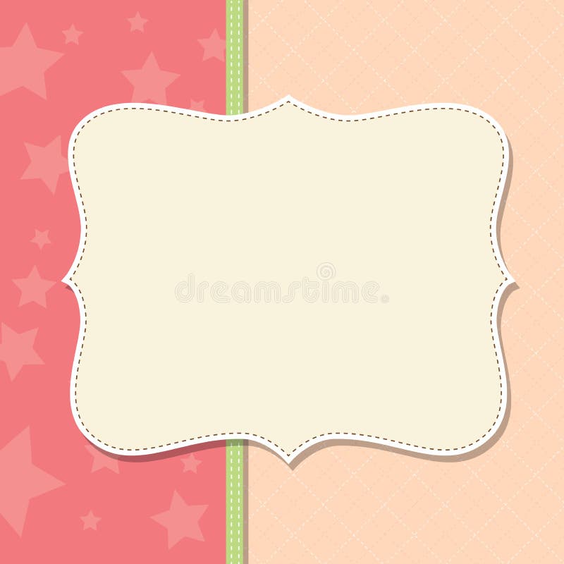 Cool Template Frame Design for Greeting Card Stock Vector ...