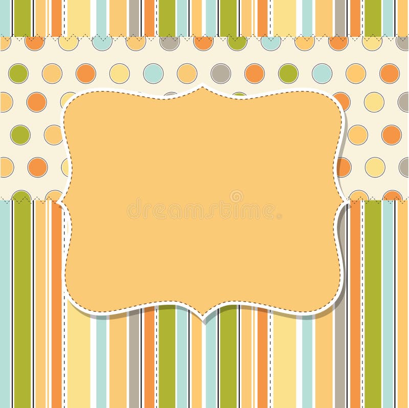 Cool Template Frame Design for Greeting Card Stock Vector ...