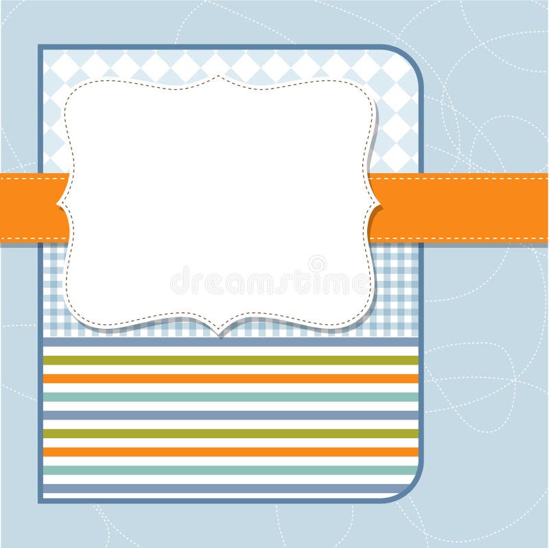 Cool Template Frame Design for Greeting Card Stock Vector ...