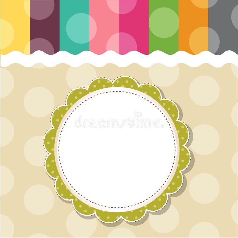 Cool Template Frame Design for Greeting Card Stock Vector ...