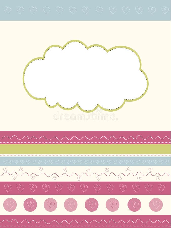 Cool Template Frame Design for Greeting Card Stock Vector ...