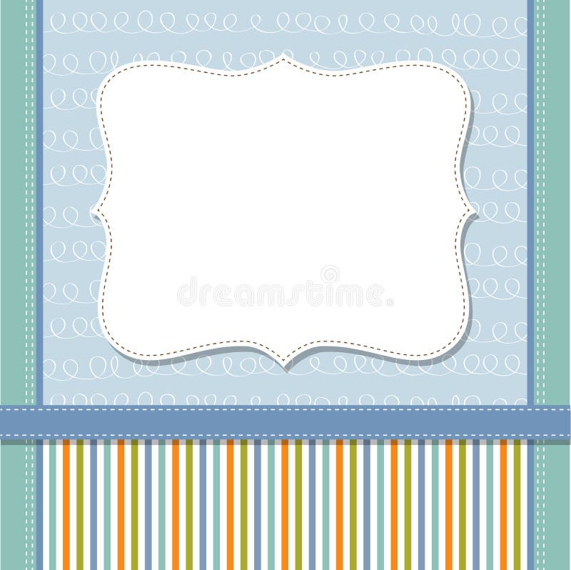 Cool Template Frame Design for Greeting Card Stock Vector ...
