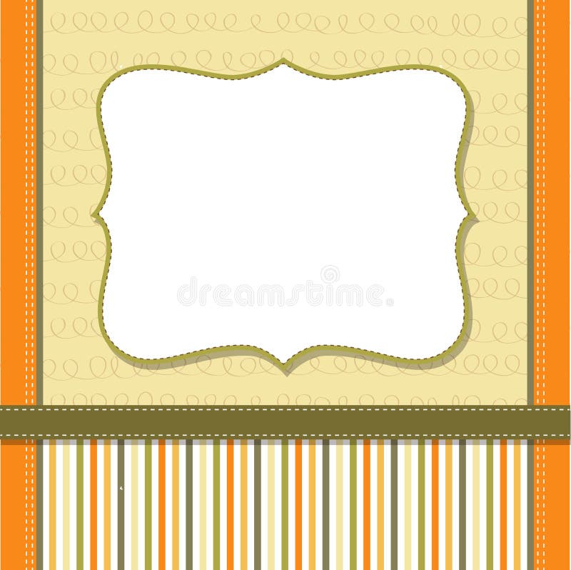 Cool Template Frame Design for Greeting Card Stock Vector ...