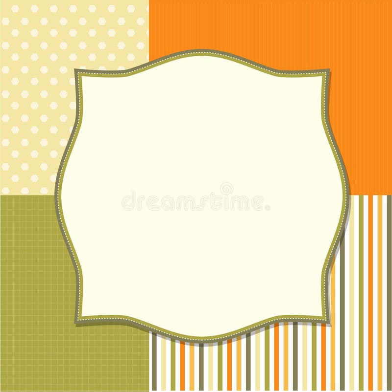 Cool Template Frame Design for Greeting Card Stock Vector ...
