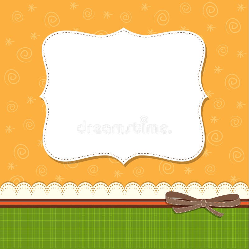 Cool Template Frame Design for Greeting Card Stock Vector ...