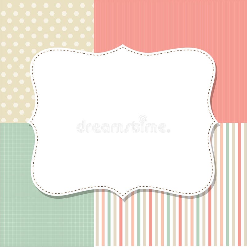 Cool Template Frame Design for Greeting Card Stock Vector ...