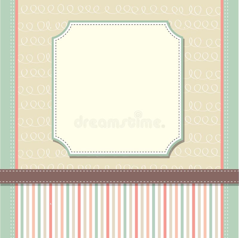 Cool Template Frame Design for Greeting Card Stock Vector ...