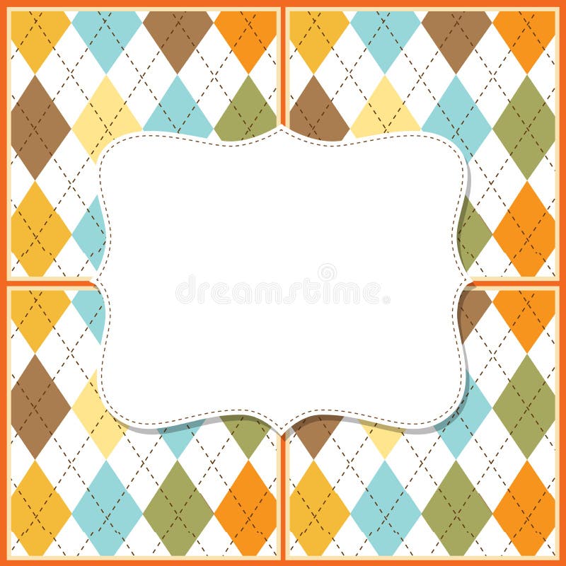 Cool Template Frame Design for Greeting Card Stock Vector ...