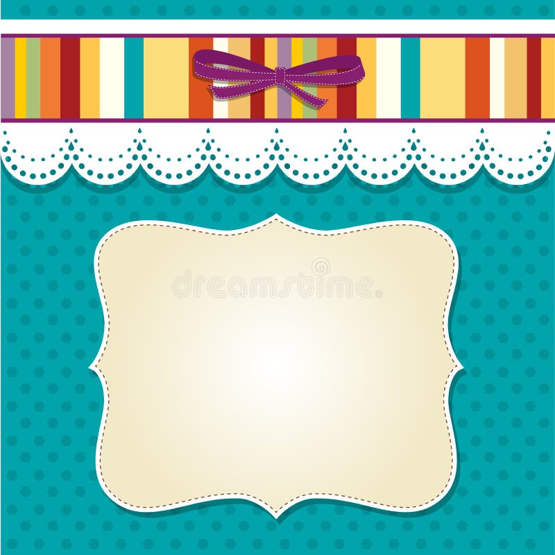 Cool Template Frame Design for Greeting Card Stock Vector ...