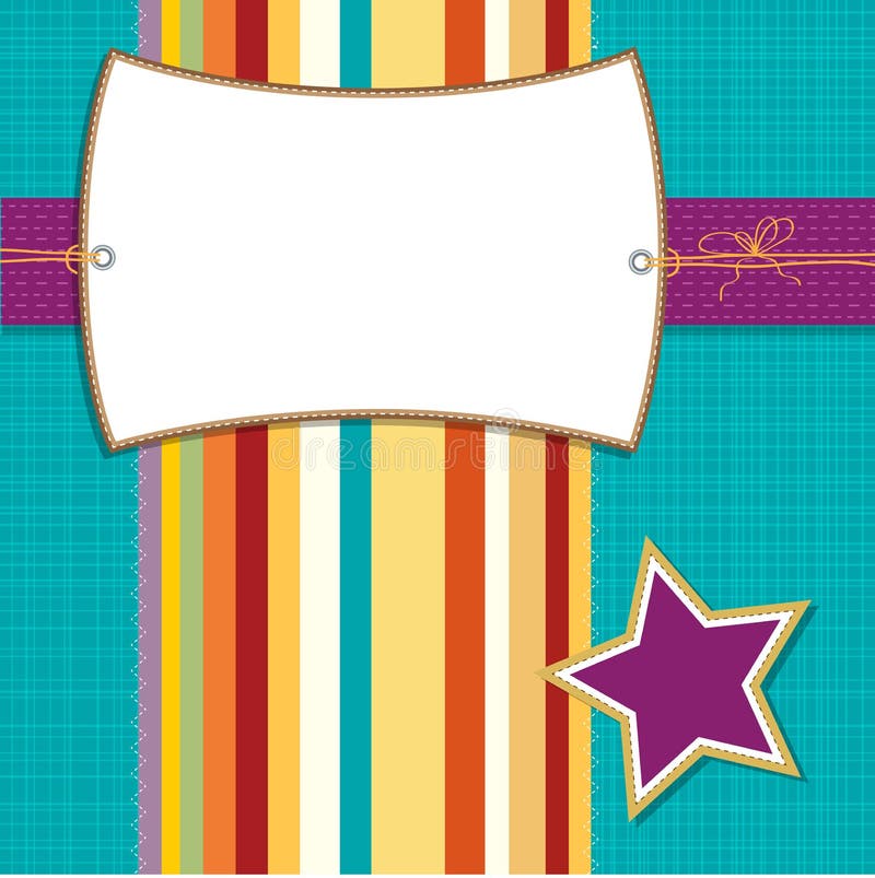 Cool Template Frame Design for Greeting Card Stock Vector ...