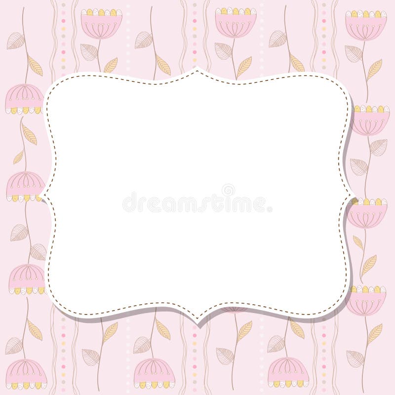 Cool Template Frame Design for Greeting Card Stock Vector ...