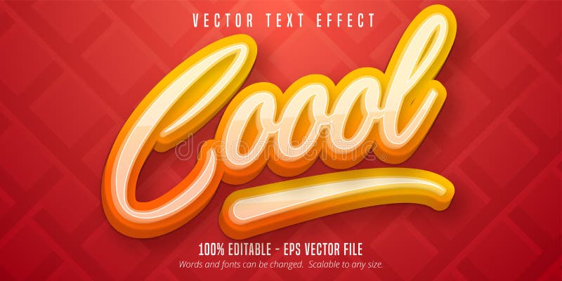Cool Text, 3d Editable Text Effect Stock Vector - Illustration of ...