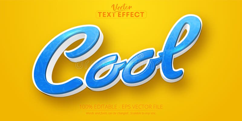 Cool Text, 3d Editable Text Effect Stock Vector - Illustration of ...
