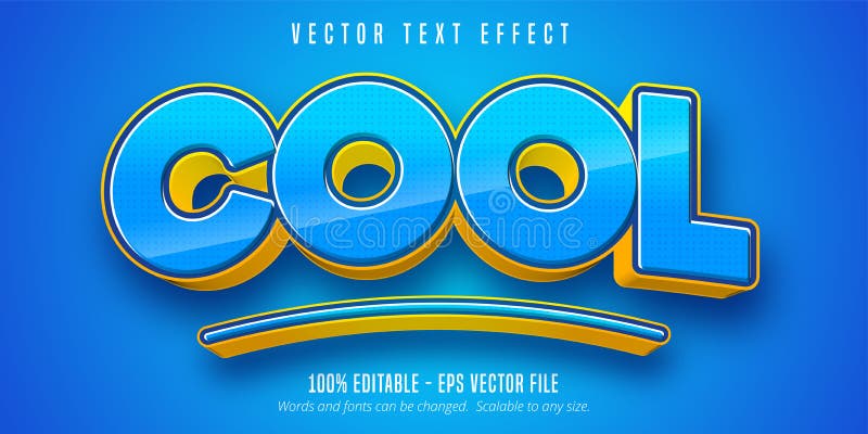 Cool Text, 3d Editable Text Effect Stock Vector - Illustration of ...