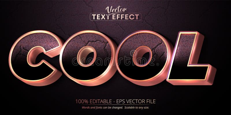 Cool Text, 3d Editable Text Effect Stock Vector - Illustration of ...