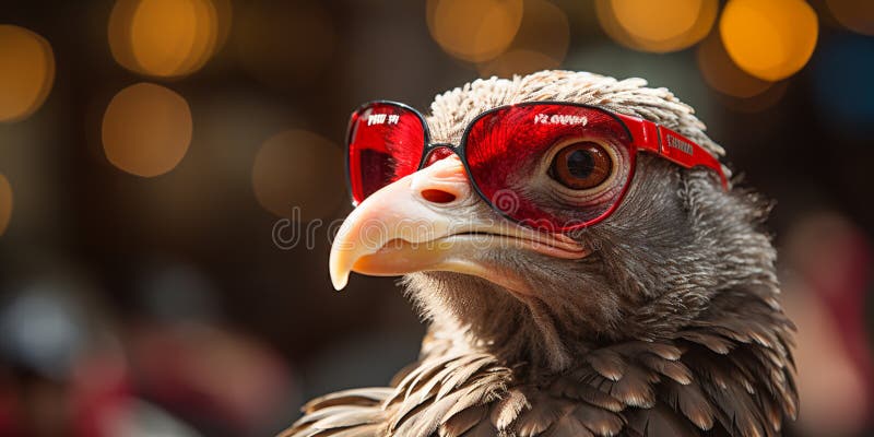 Cool Thanksgiving Turkey in Sunglasses and Cap Stock Illustration ...