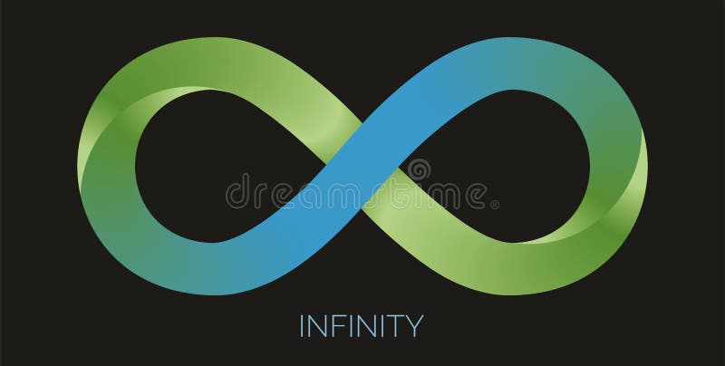 Eternity, Infinity Symbol in Green. Vector Illustration. Stock Vector ...