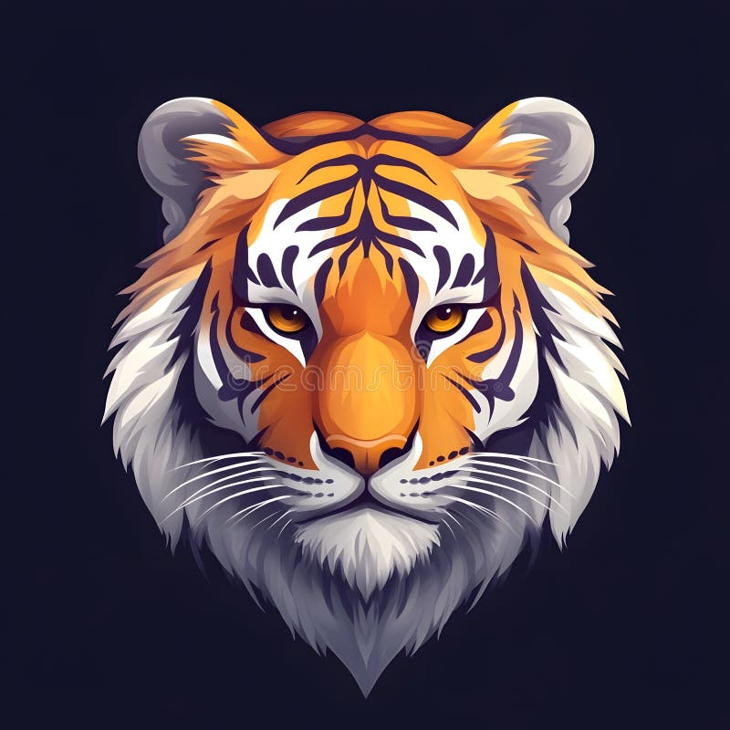 Cool Tiger Head Face Icon Logo Symbol Stock Illustration - Illustration ...