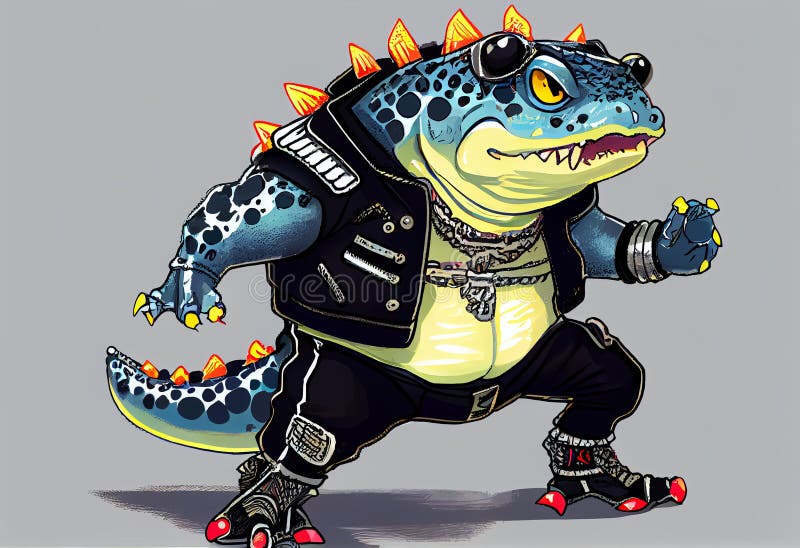 Cool Toad in a Rocker Outfit. AI Genarated Stock Image - Image of humor ...