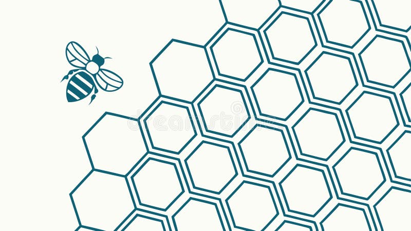 Cool Toned Honeycomb Geometric Pattern Background, Vector Design ...