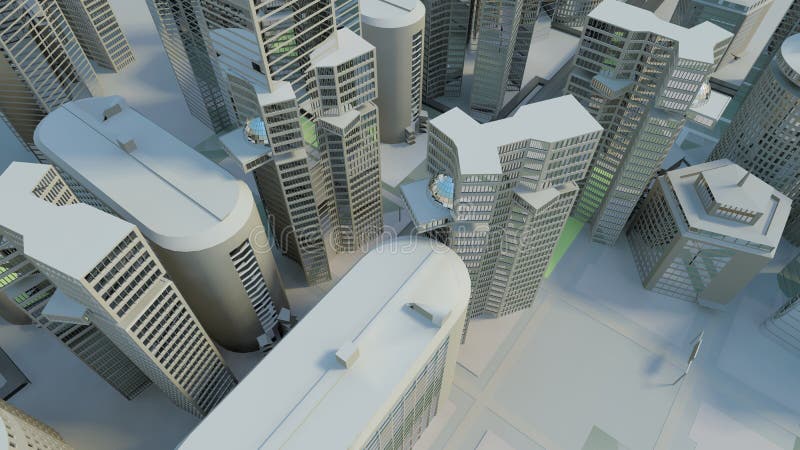 Cool Top View City Background Stock Illustration - Illustration of ...
