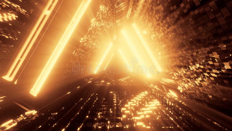 Cool Triangular Shaped Futuristic Sci-fi Techno Lights Stock ...