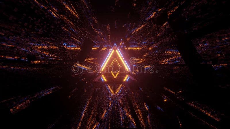 Cool Triangular Shaped Illustration with Colorful Futuristic Sci-fi ...