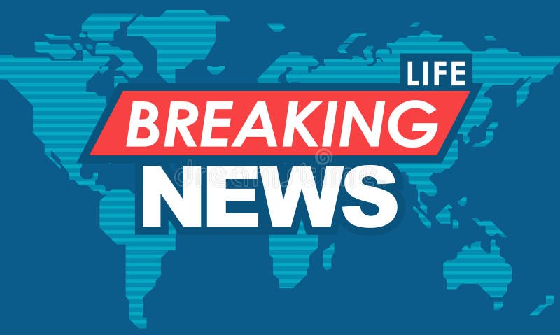 TV breaking news headline stock illustration. Illustration of space ...