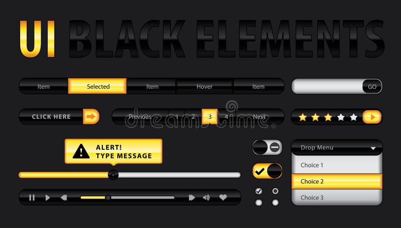 Cool UI elements stock vector. Illustration of element - 20320577