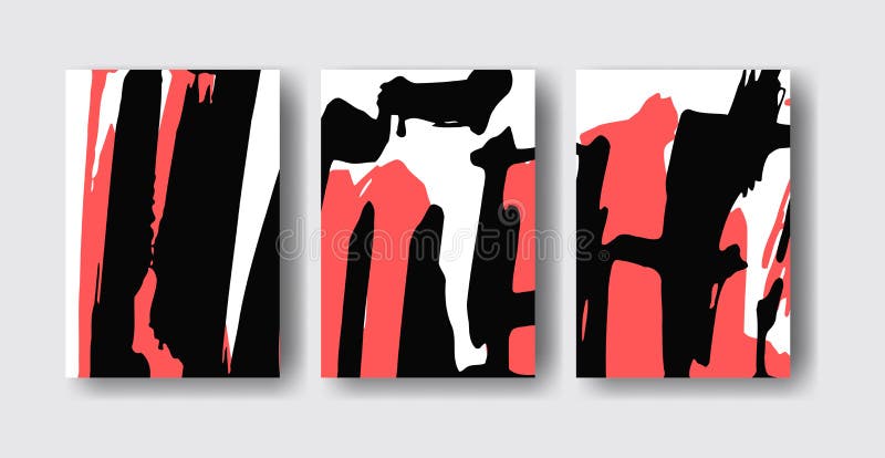 Cool Vector Bright Poster Set with Abstract Colorful Elements Stock ...