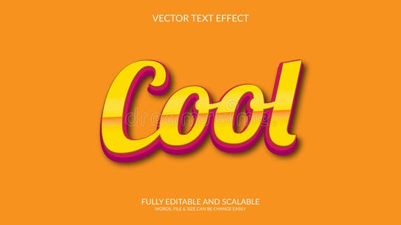 Cool vector text effect. stock illustration. Illustration of premium - 357226653