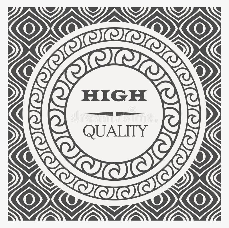 Cool Vector Vintage Label for Design and Logo with Signature High ...