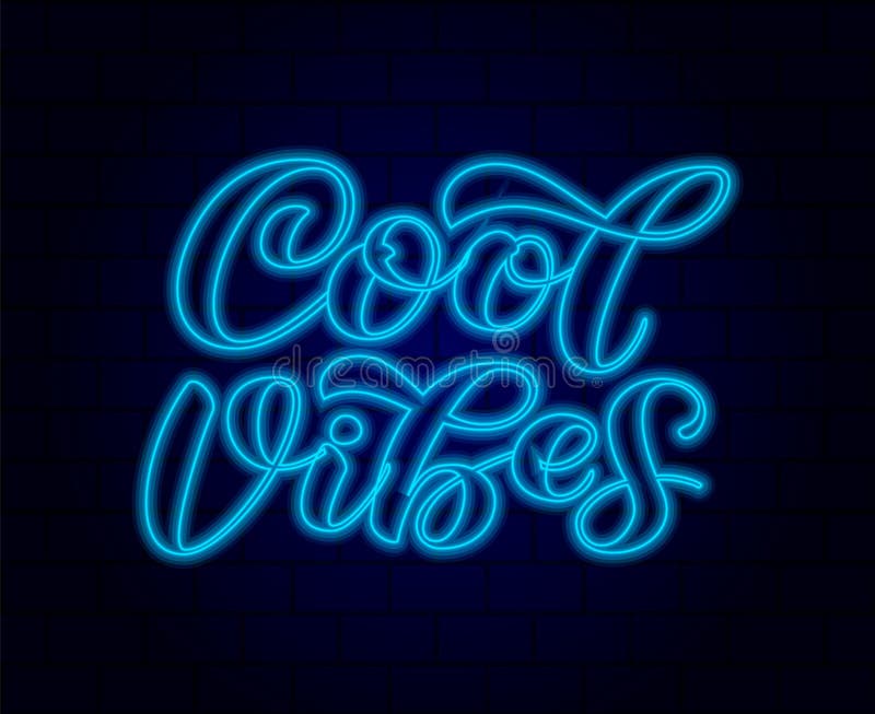 Cool Vibes Brush Lettering. Vector Illustration for Banner Stock ...