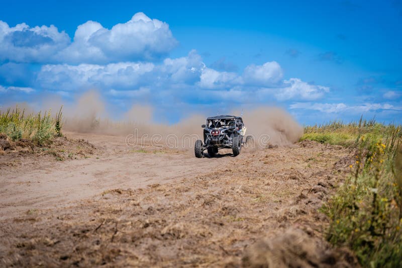 Cool View of Active UTV at Summer. Extreme Ride on 4x4 Stock Image ...
