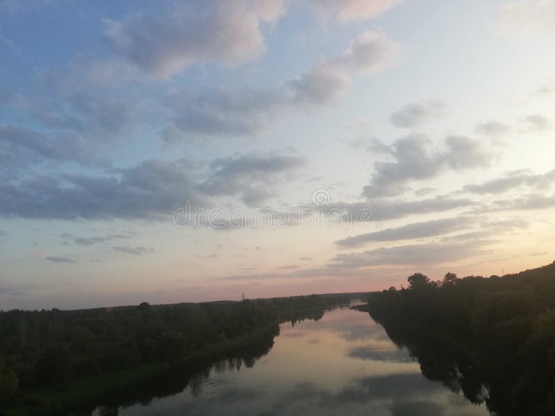 Cool view evening and lake stock photo. Image of lake - 164444434