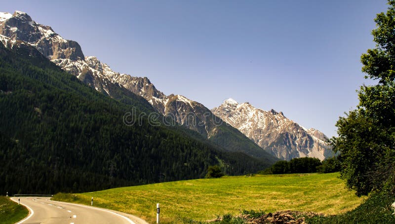 Cool View on the Mountain from the Valley Stock Photo - Image of ...