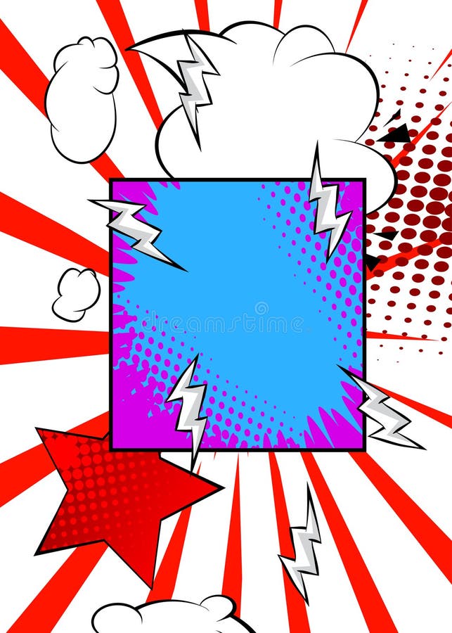 Cool Vintage Abstract Cartoon Backdrop, Comic Book Background. Retro ...