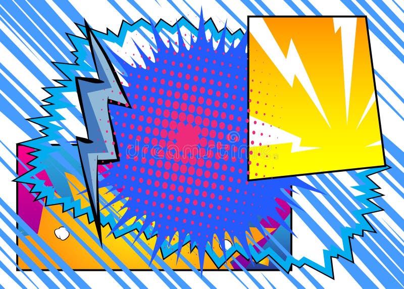 Cool Vintage Abstract Cartoon Backdrop, Comic Book Background. Retro ...