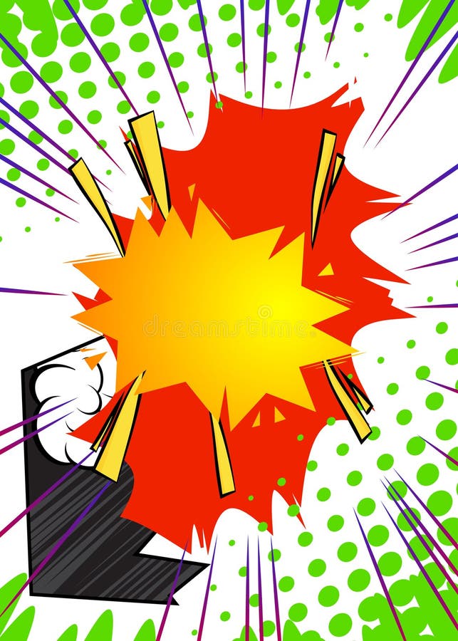 Cool Vintage Abstract Cartoon Backdrop, Comic Book Background. Retro ...