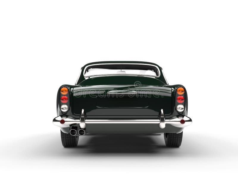 Cool Vintage Car - Rear View Stock Illustration - Illustration of ...