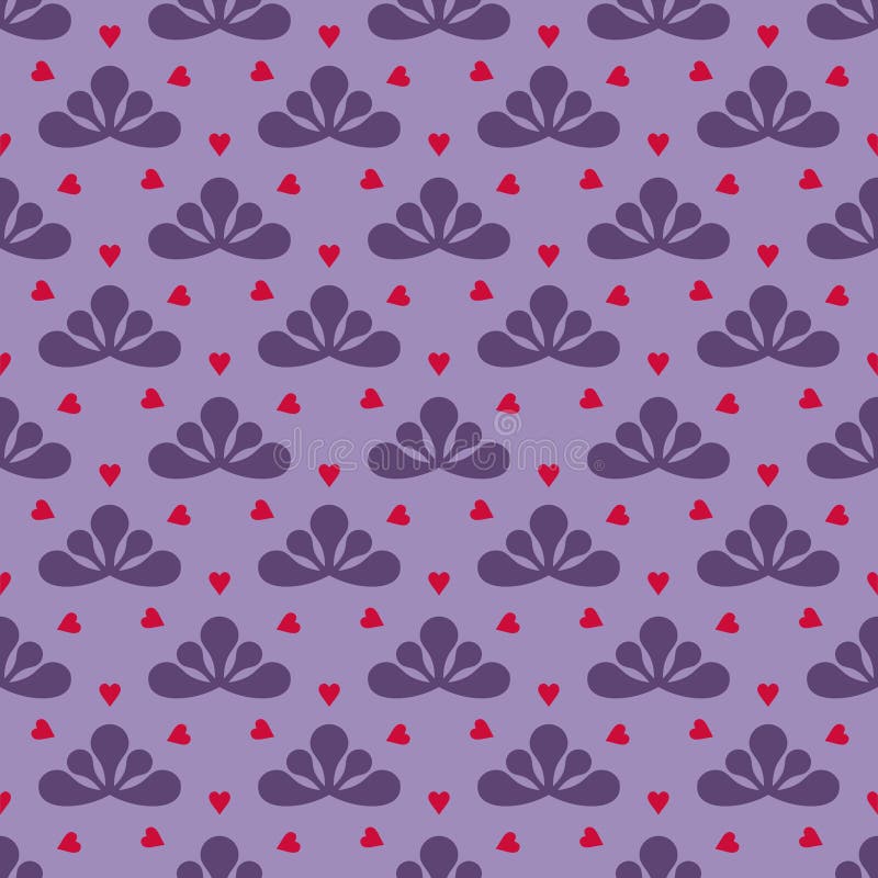 Cool Leafy Violet Vector Pattern Stock Vector - Illustration of ...