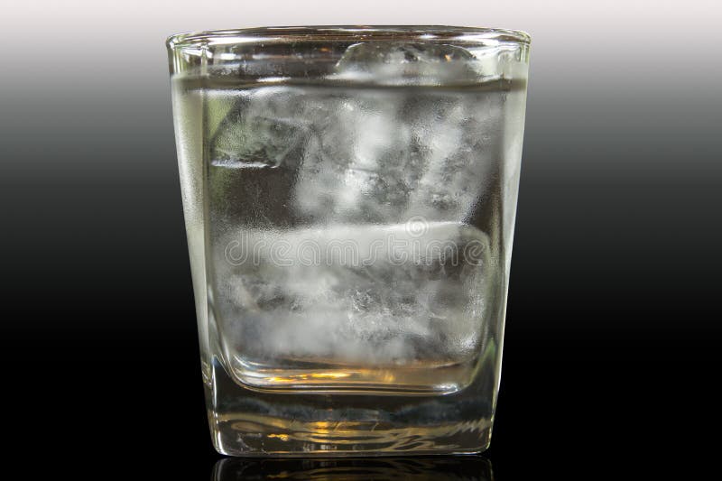 Cool Water with Ice in Glass Stock Photo - Image of service, brverage ...