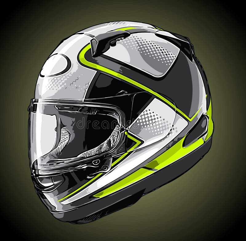 Cool White Green Helmet Vector Template Stock Illustrations – 4 Cool ...