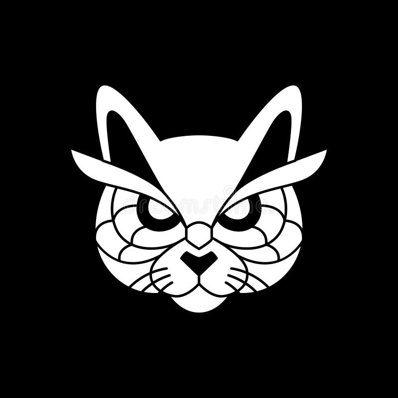 Cool Wildcat Head Logo Design Vector Stock Vector - Illustration of ...