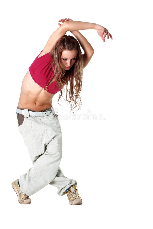 Cool woman dancer stock image. Image of adult, shirt - 12279399