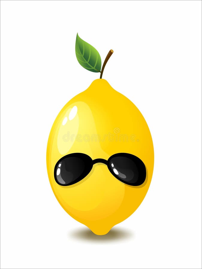 Cool Lemon Character With Sunglasses Stock Vector - Illustration of ...
