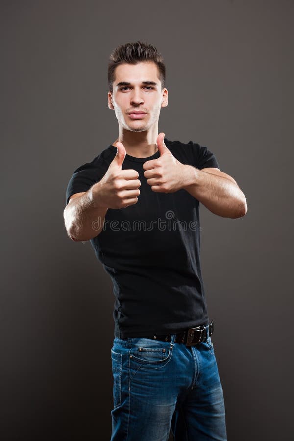 Cool young guy. stock image. Image of portrait, muscles - 34308249