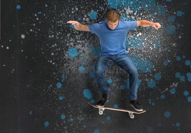 Ollie - Young Skater Ollieing a Skateboard Stock Photo - Image of ...