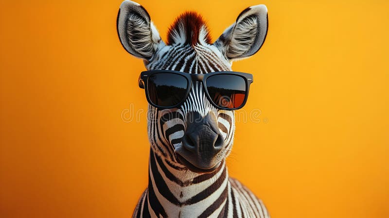 Cool Zebra Wearing Sunglasses Illustration Stock Illustration ...