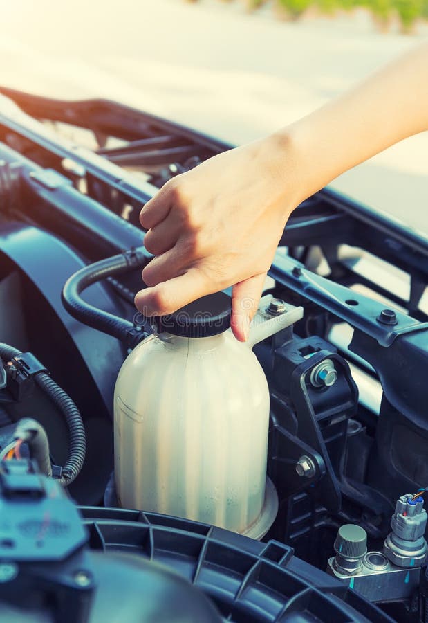 Coolant car check stock photo. Image of engine, care - 99595714